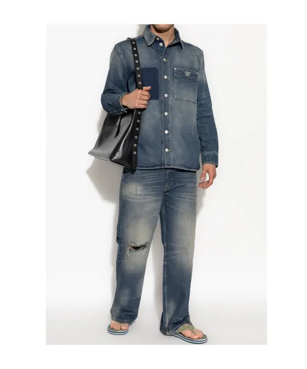 MISBHV Faded Distressed Denim Trousers