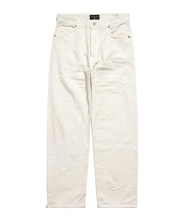 Balenciaga Straight-leg Loose Fit Pants - White