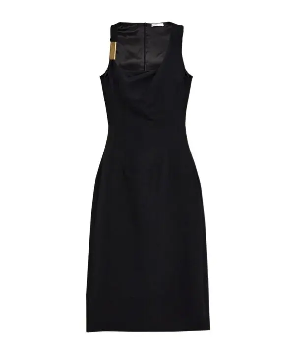 FERRAGAMO Sleeveless Corseted Midi Dress