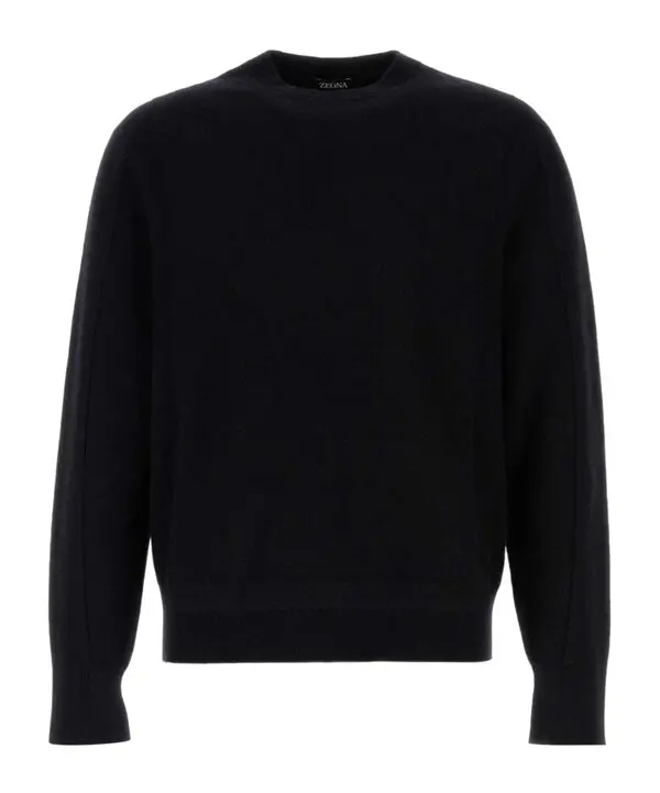 Zegna Crewneck Knitted Jumper - Black