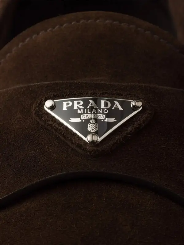 Prada Slip-on Suede Loafers - Dark Brown