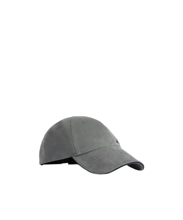 Balenciaga Logo Embroidered Baseball Cap - Gray