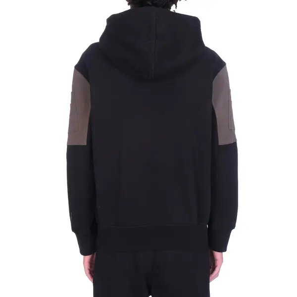 Neil Barrett Full Zip Hoodie With Rope Drawstring Hood