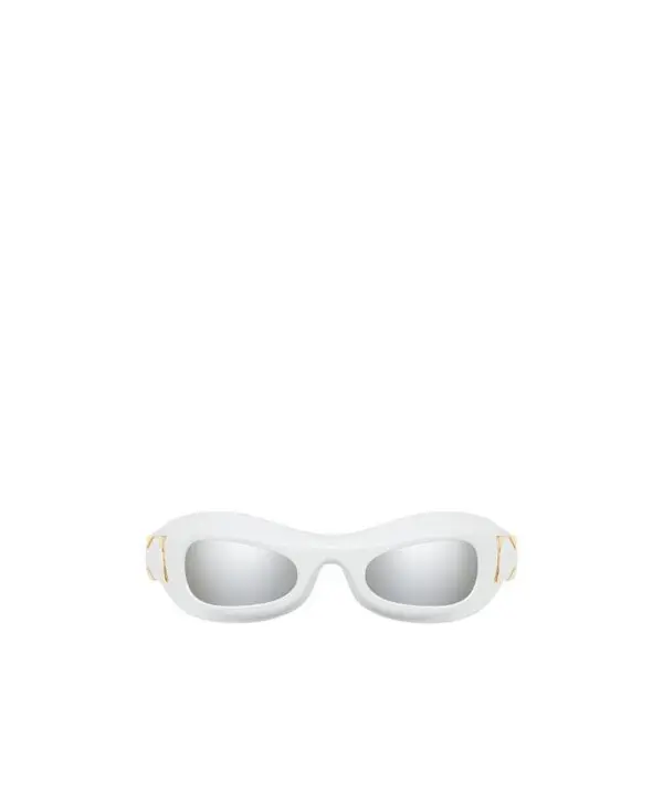 Dior Oval Frame Sunglasses - White