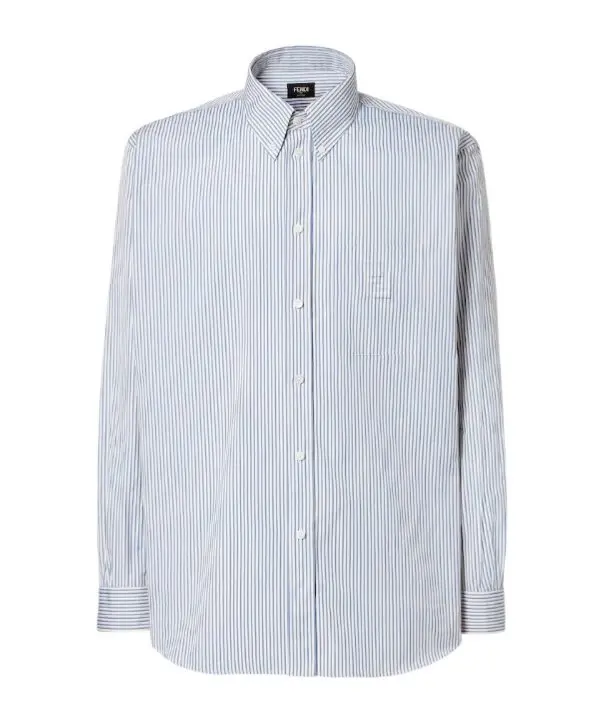 Fendi Striped Buttoned Long-sleeved Shirt