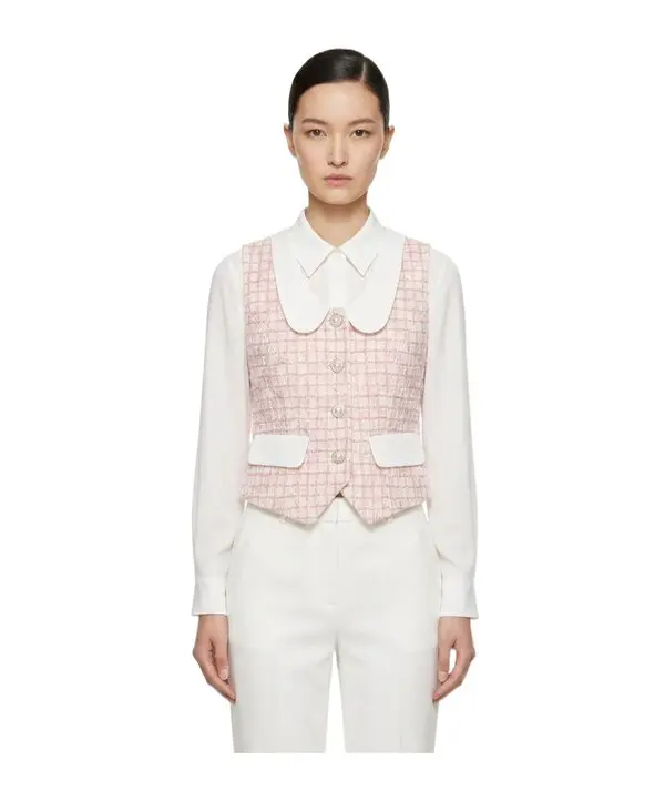 Marissa Chiara Sleeveless Vest With Button Closure