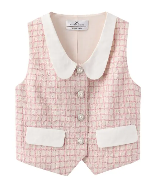 Marissa Chiara Sleeveless Vest With Button Closure