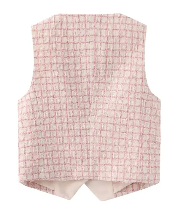 Marissa Chiara Sleeveless Vest With Button Closure
