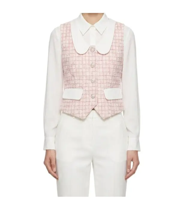 Marissa Chiara Sleeveless Vest With Button Closure