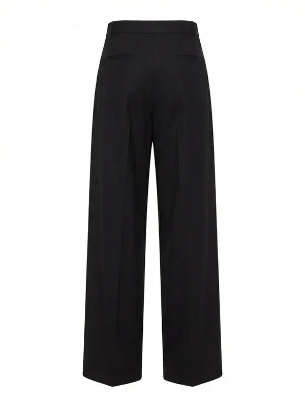 Jacquemus Pleated Wide-leg Trousers - Black