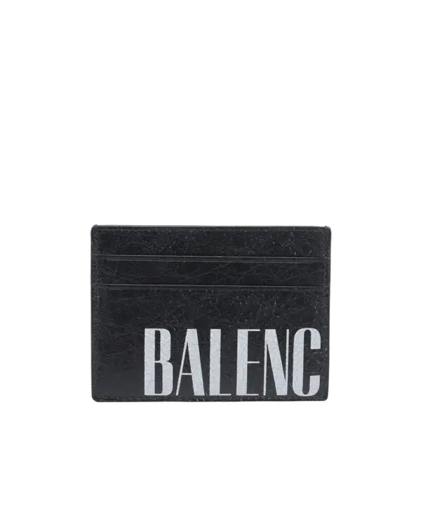 Balenciaga Logo Printed Card Holder - White