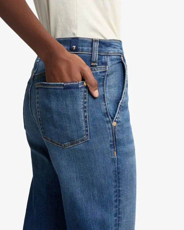 7 For All Mankind Dojo High-waisted Flared Jeans - Blue