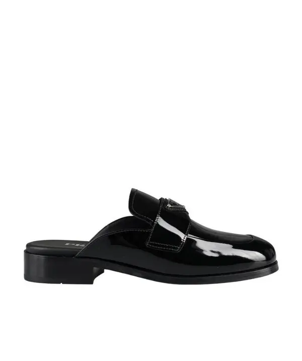 Prada Logo Muller Mules