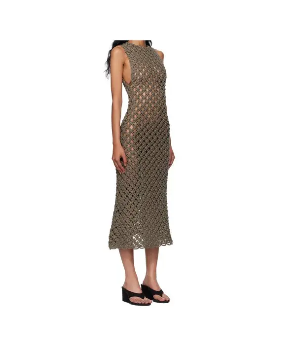 Alaïa Hand-knotted Sleeveless Cut-out Dress