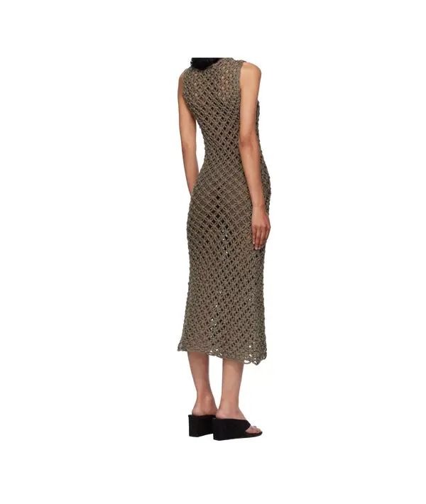 Alaïa Hand-knotted Sleeveless Cut-out Dress