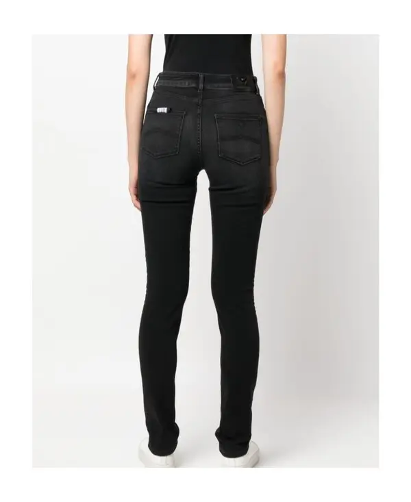Emporio Armani Skinny-cut Mid-rise Jeans - Black