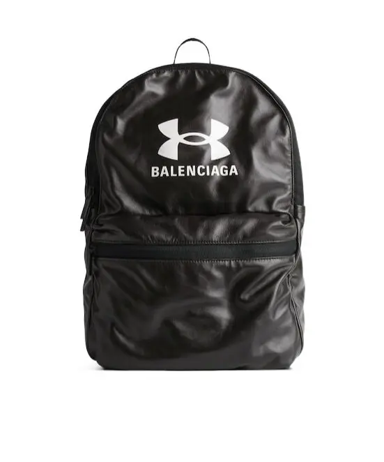 Balenciaga Logo Printed Backpack - Black