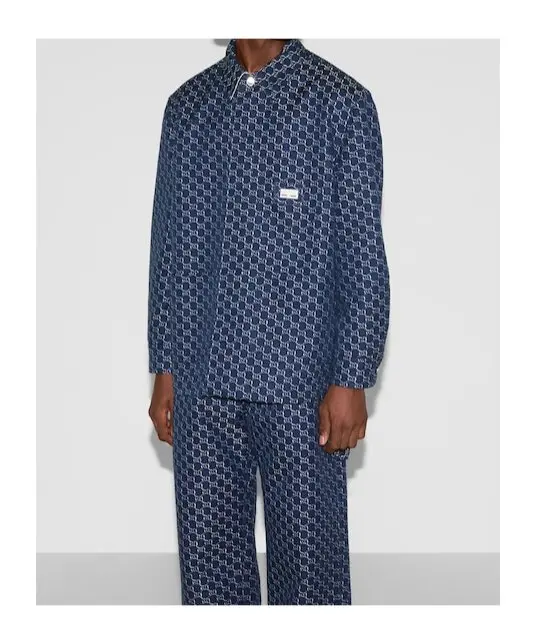 Gucci Monogrammed Long-sleeve Shirt
