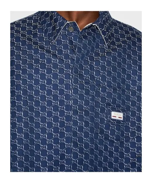 Gucci Monogrammed Long-sleeve Shirt
