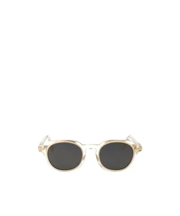 Zegna Geometric Frame Sunglasses - Black