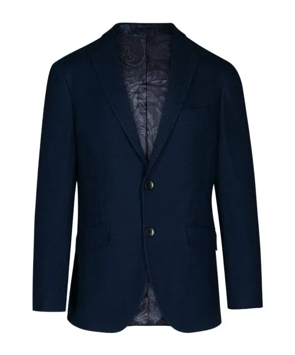 Etro Patterned Single-breasted Blazer - Black