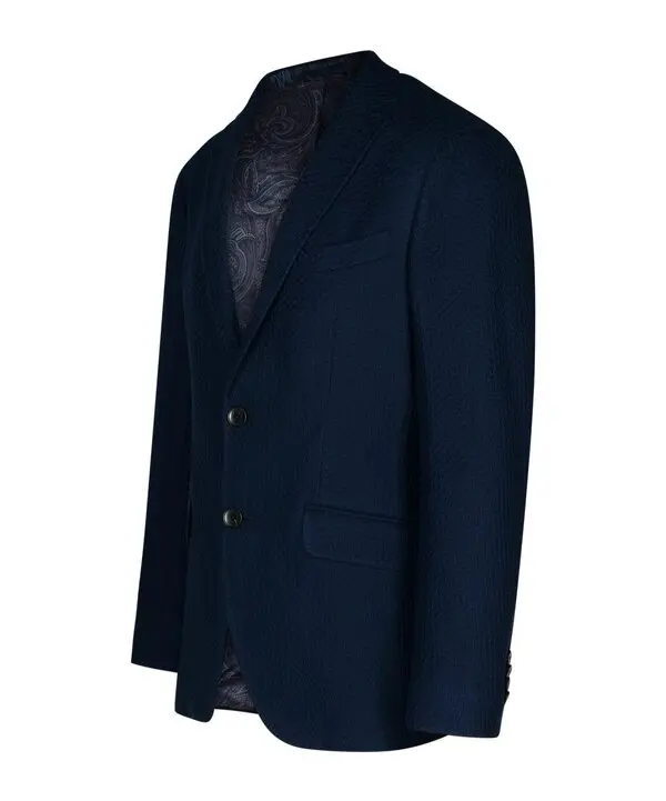Etro Patterned Single-breasted Blazer - Black