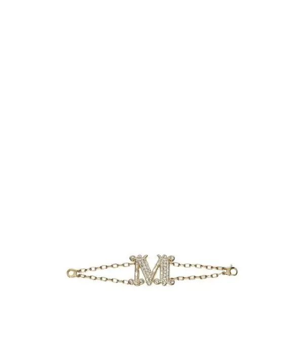 Max Mara Logo Crystal Bracelet - Yellow