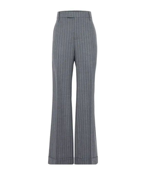 Brunello Cucinelli Pinstriped Wool Trousers