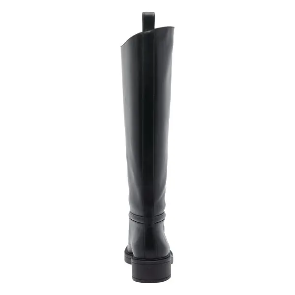 STUART WEITZMAN Knee High Round Toe Pull-on Boots - Black