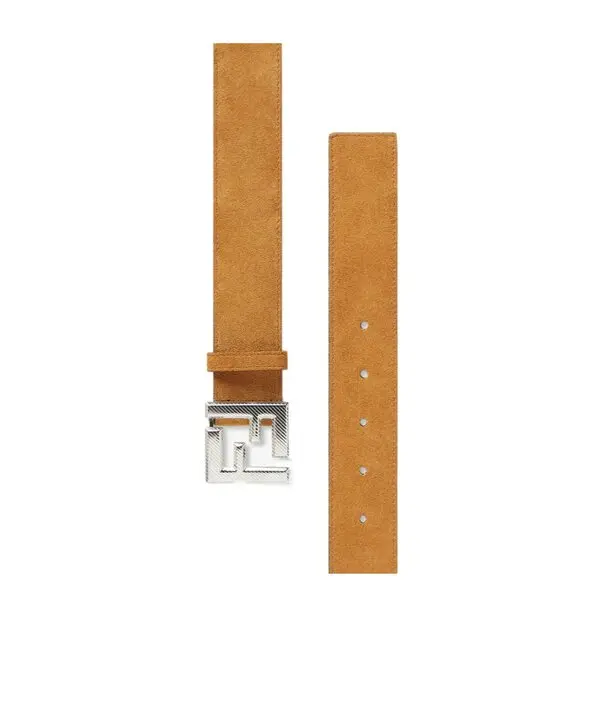 Fendi Square Ff Buckle Belt - Beige