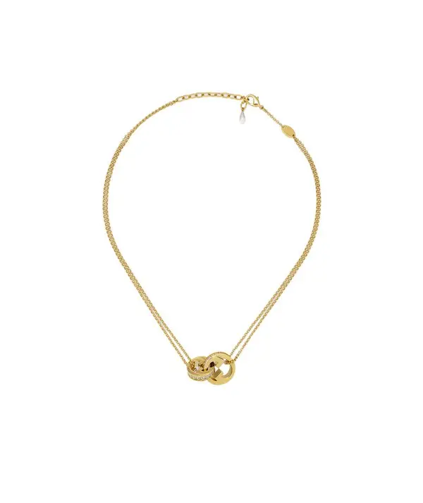 Gucci Blondie Double Chain Necklace With Intertwined G Pendants