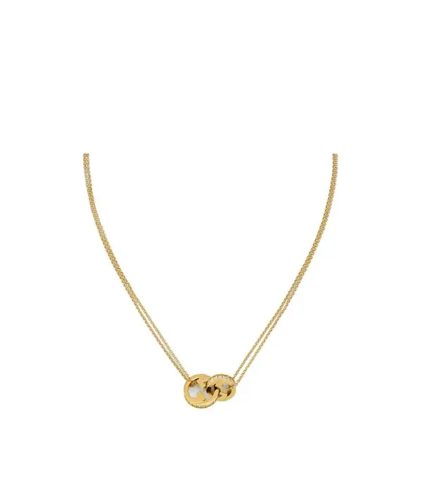 Gucci Blondie Double Chain Necklace With Intertwined G Pendants