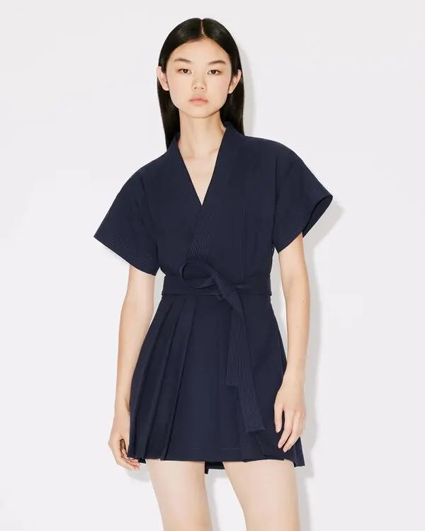 Kenzo Kimono Flared Mini Dress