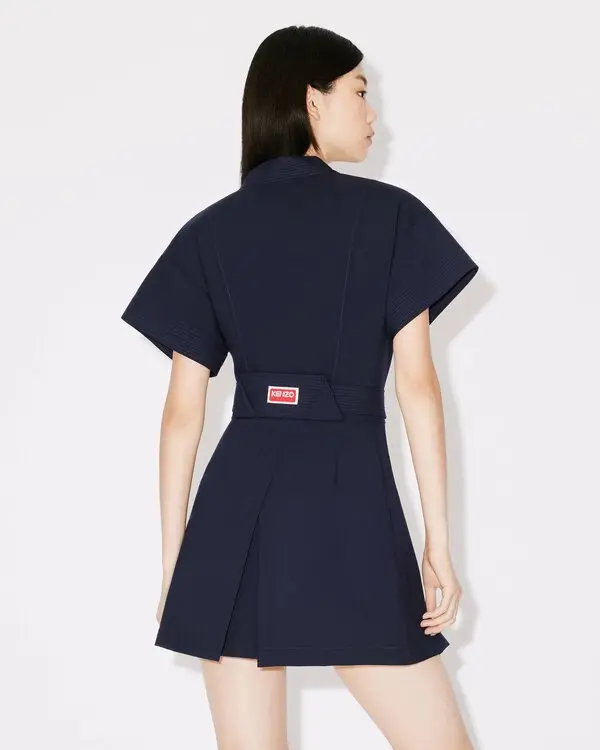 Kenzo Kimono Flared Mini Dress