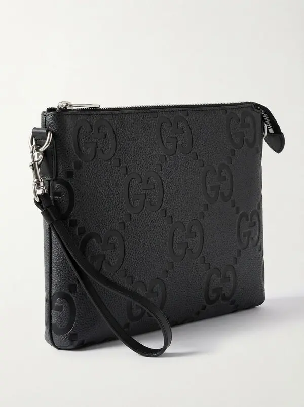 Gucci Jumbo Gg Messenger Bag - Black