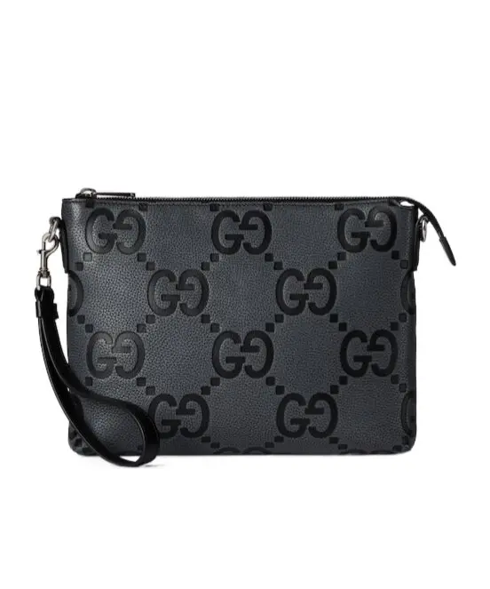 Gucci Jumbo Gg Messenger Bag - Black