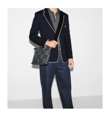 Gucci Jumbo Gg Messenger Bag - Black