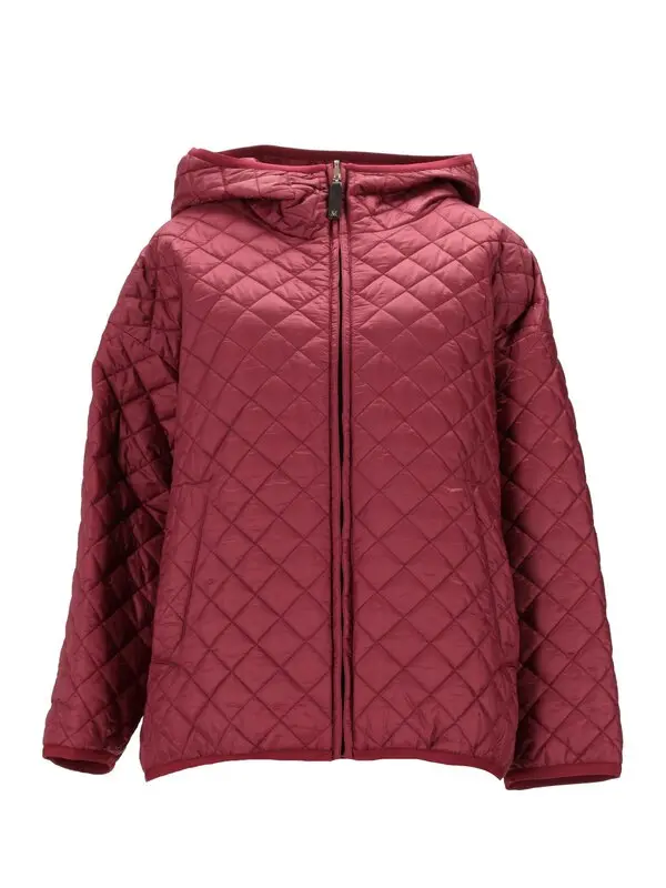 Max Mara Quilted Hooded Jacket - Red