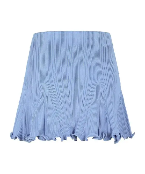 SELF-PORTRAIT Pearl Trim Knitted Mini Skirt