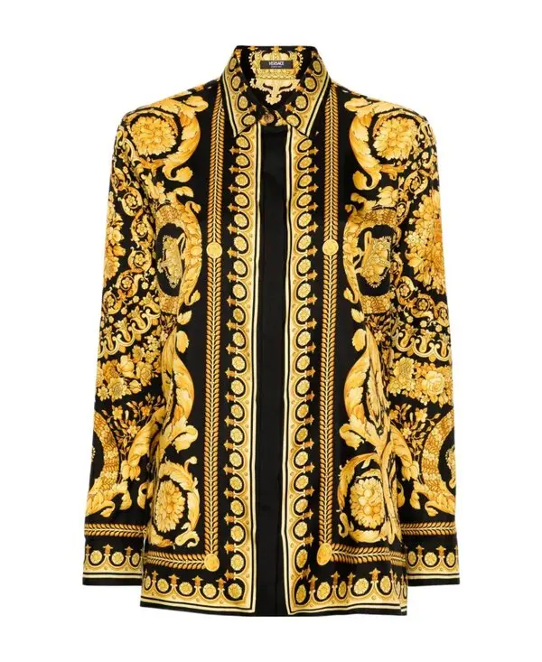 Versace Heritage Barocco-printed Long-sleeved Shirt - Multicolor