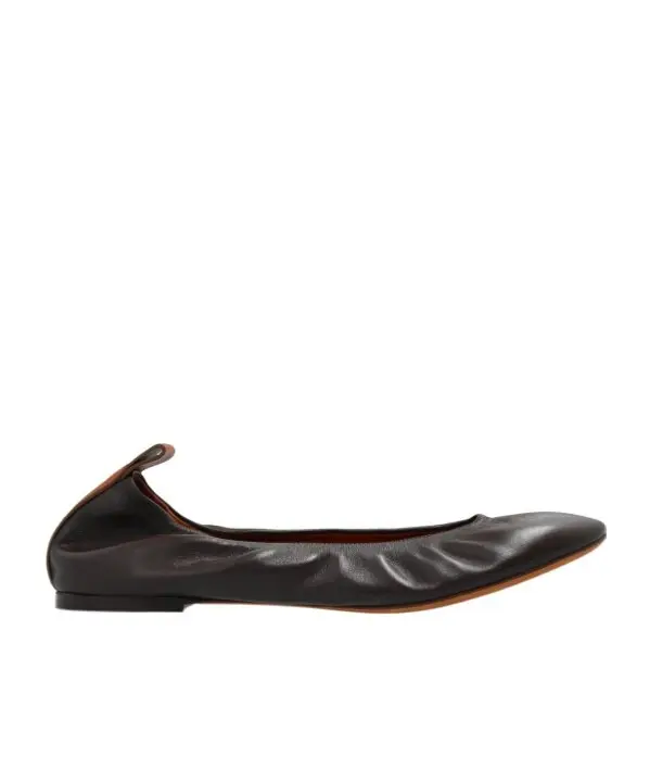LANVIN Round-toe Ballerina Flats - Black