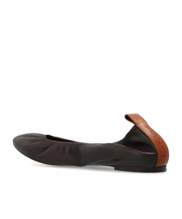 LANVIN Round-toe Ballerina Flats - Black