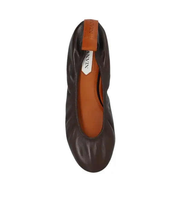 LANVIN Round-toe Ballerina Flats - Black