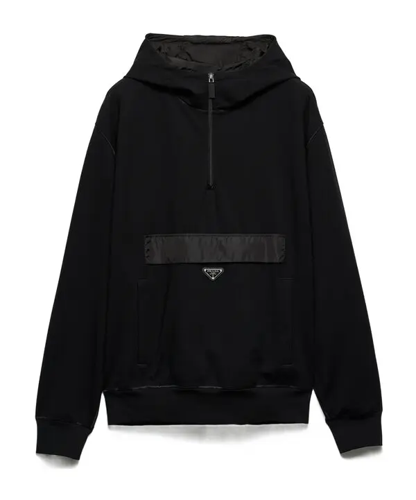 Prada Technical Jersey Hoodie