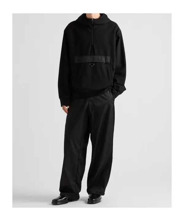 Prada Technical Jersey Hoodie