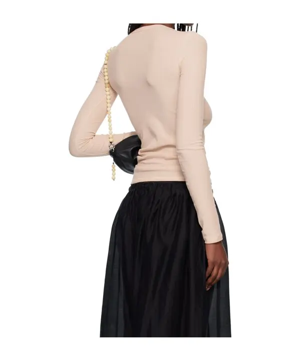 BASERANGE Heart Cutout Long Sleeve Top