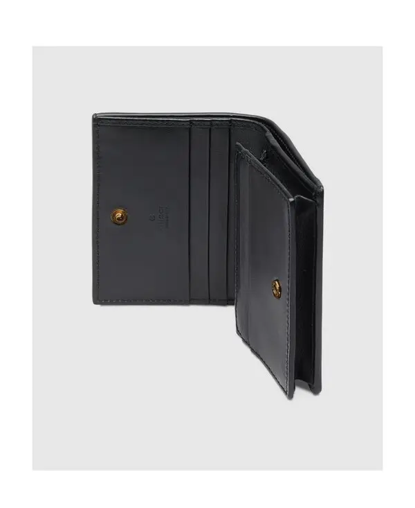 Gucci Logo Plaque Bifold Wallet - Black