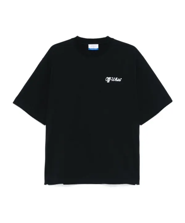 Off-White Script Crewneck Short-sleeved T-shirt - Black