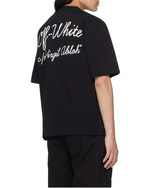 Off-White Script Crewneck Short-sleeved T-shirt - Black