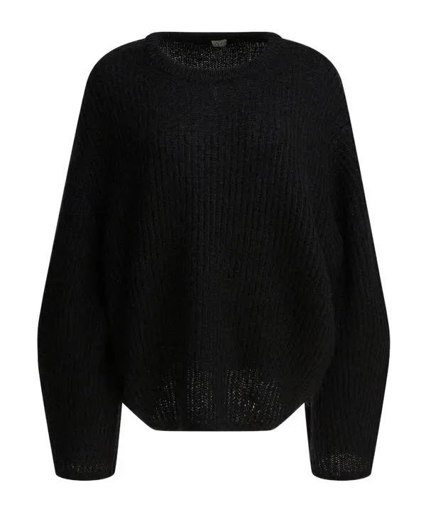 TOTEME Crewneck Ribbed Knit Pullover
